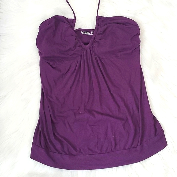 Victoria's Secret | Tops | Y2k Victorias Secret Bra Tops Camisole Builtin Shelf Bra Violet ...